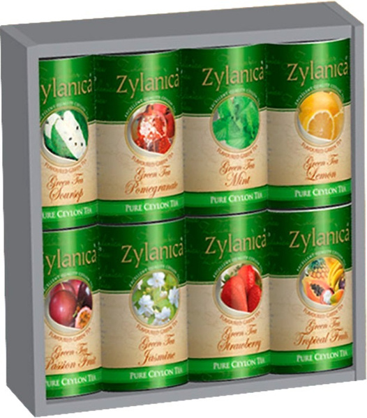 ЧАЙ зеленый ZYLANICA / Зеланика картон Набор фруктовый (30 гр. х 8 тубы ...