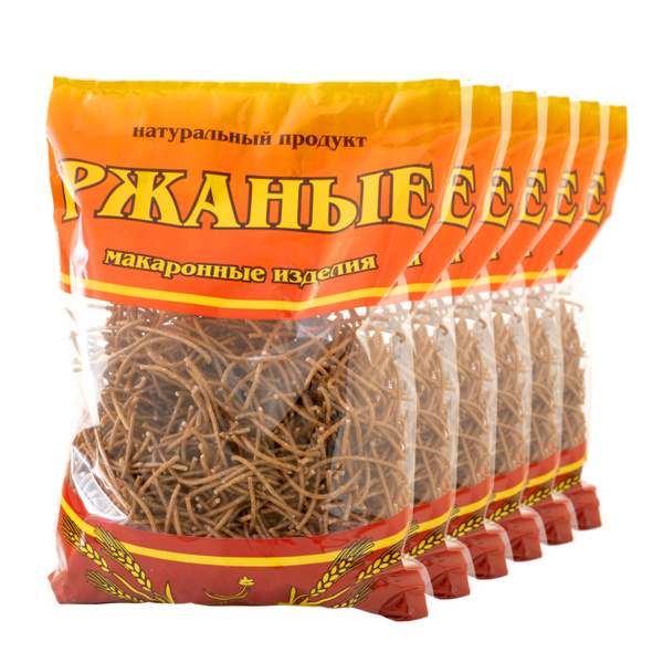 Макароны цельнозерновые вермишель ржаная 6 упаковок по 350 г ...