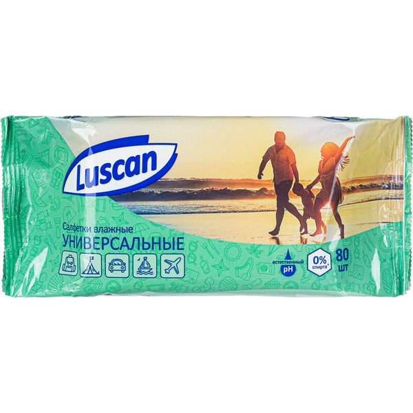 Luscan Влажные салфетки 80 шт - купить с доставкой по выгодным ценам в ...