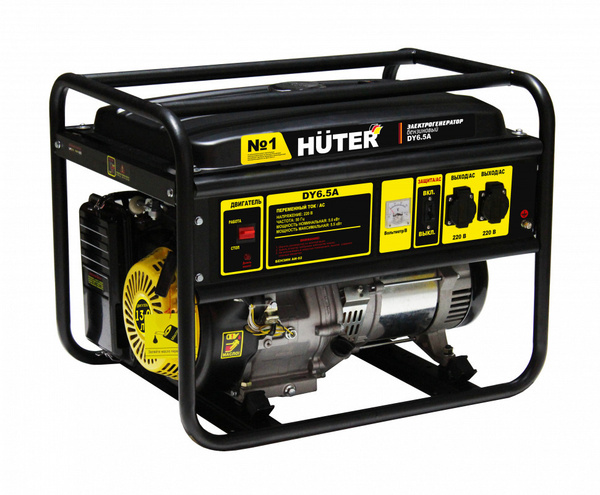 Электрогенератор бензиновый DY6.5A Huter, 5 кВт - купить по низкой цене в интернет-магазине OZON ...