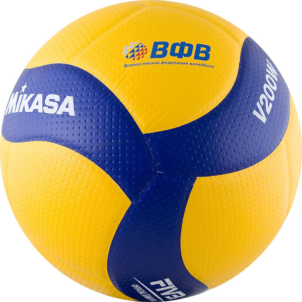 Мяч волейбольный Mikasa V200W FIVB Approved, 5 размер, синий купить c ...