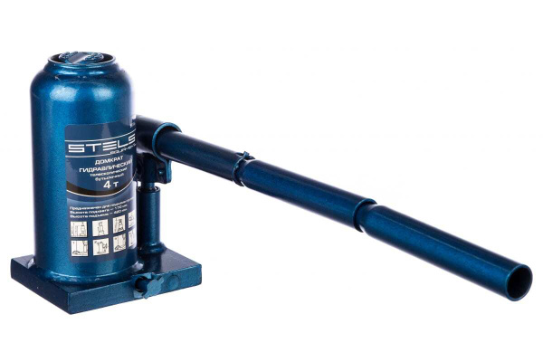 Stels 51116 Домкрат гидравлический бутылочный телескопический, 4 т, H подъема 170-420 мм ...