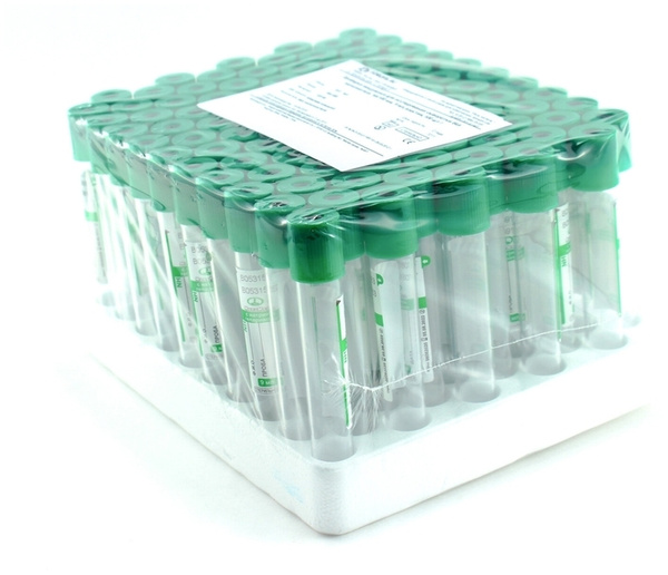 Пробирка Improvacuter с Na-гепарином без геля 9 мл, 16х100 мм - 50 штук ...