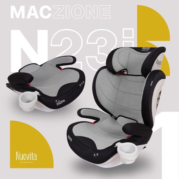 Автокресло автомобильное детское Nuovita Maczione N23i-1 бустер, группа ...