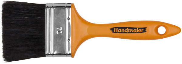 Кисть плоская "Handmaler YELLOW", черная смешанная щетина, пластик ...