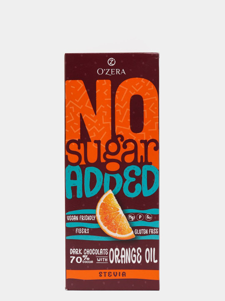 Горький шоколад OZera No sugar added Dark&Orange, 90 г - купить с ...