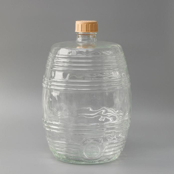NiNaGlass, Бутыль стеклянная "Бариле", 10 литров, с крышкой по выгодной ...