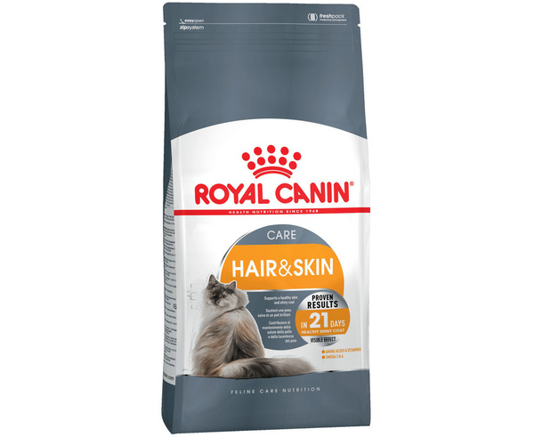 Сухой полнорационный корм Royal Canin HAIR&SKIN care-33 0, 4кг для ...