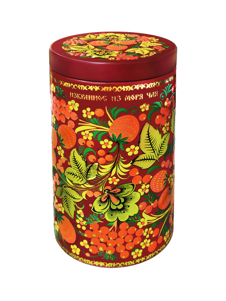 Чай черный подарочный Русские узоры, красная в жестяной банке GET&JOY ...