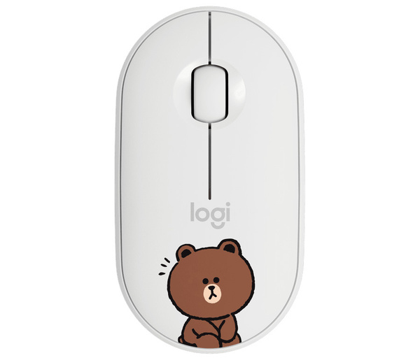 Мышь беспроводная Logitech PEBBLE M350 LINE FRIENDS Brown limited ...