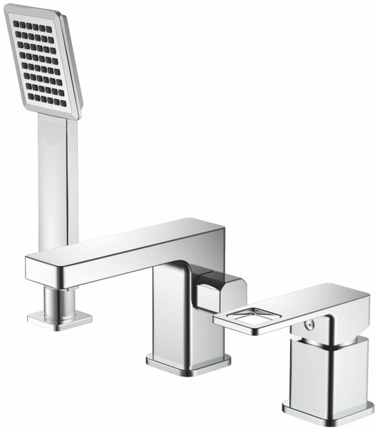 Смеситель для ванны врезной на 3 отверстия Haiba HB80615, хром купить на OZON по низкой цене ...