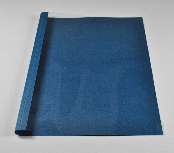 Обложки для термопереплета (термообложки) А4 8мм, мягкие, синие, с ...