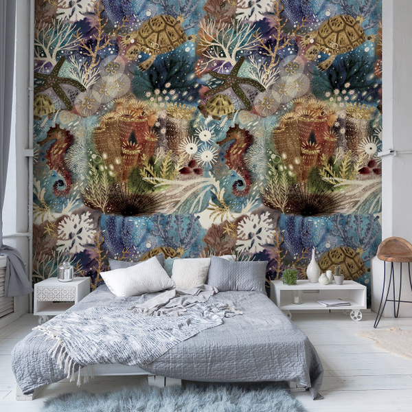 Обои флизелиновые Кораллы Fun House Store виниловые на флизелине моющиеся 1м 3 м купить по