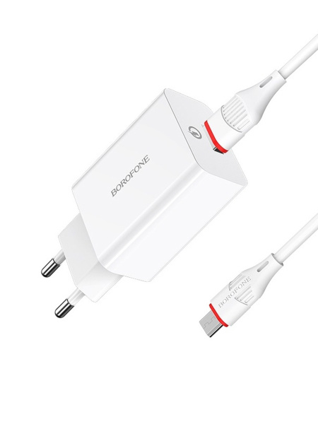 Универсальный блок питания BOROFONE С кабелем Микро юсб, 18 Вт, USB 2.0 ...