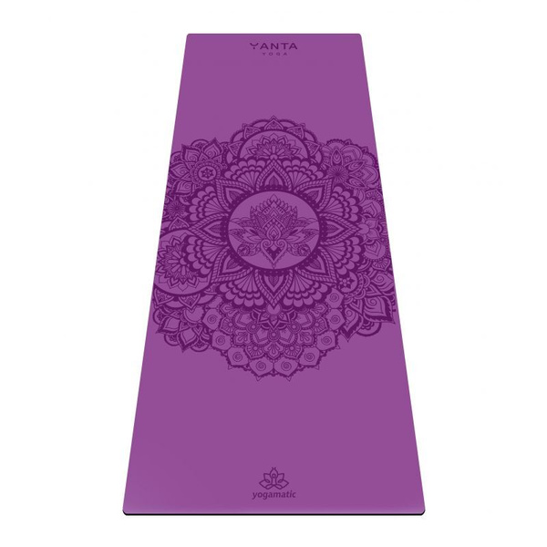 Коврик для йоги и фитнеса Арт Йогаматик Mandala Purple нескользящий ...