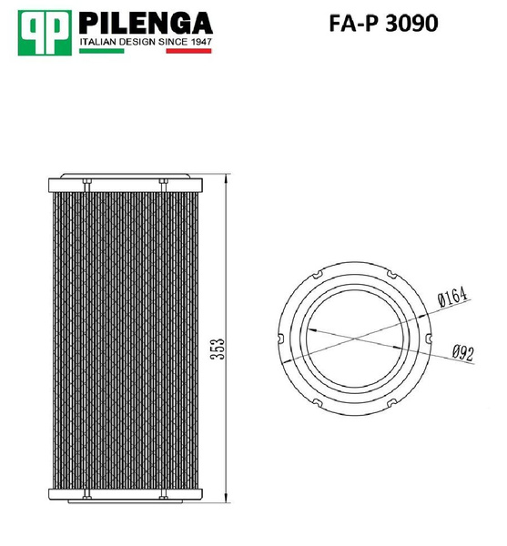 Фильтр воздушный Pilenga FAP3090 - купить по выгодным ценам в интернет ...