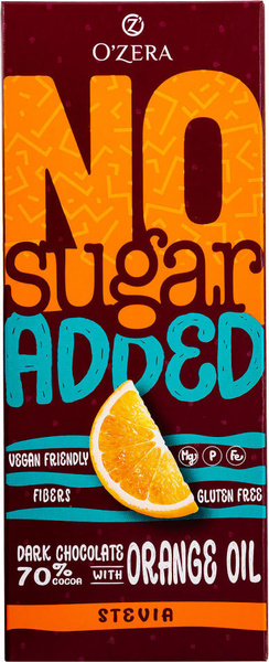 OZera, горький шоколад No sugar added Dark&Orange, 90 гр, 6 шт - купить ...