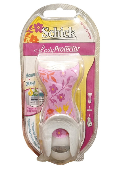 Wilkinson Sword / Schick Lady Protector / Бритвенный женский станок с 1 кассетой и настенным ...