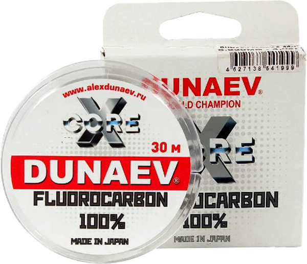 Флюорокарбоновая леска для рыбалки DUNAEV Dunaev Fluorocarbon, 1 шт. по 30 м купить c доставкой ...