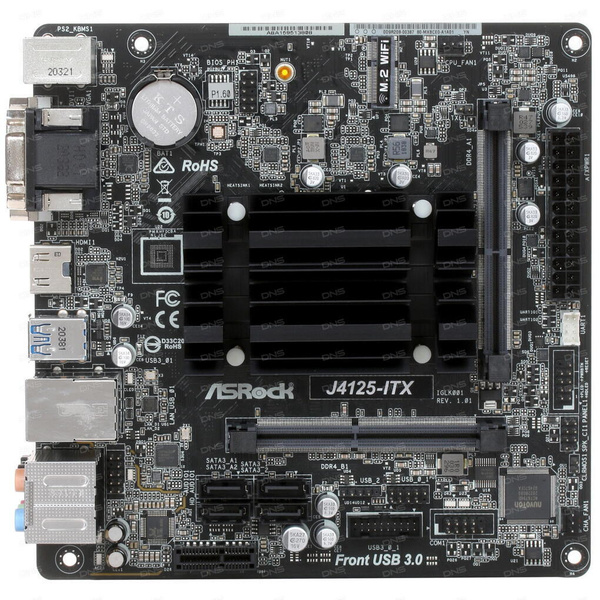 Материнская плата ASRock J4125-ITX (J4125-ITX) - BGA1090, SoC (система ...