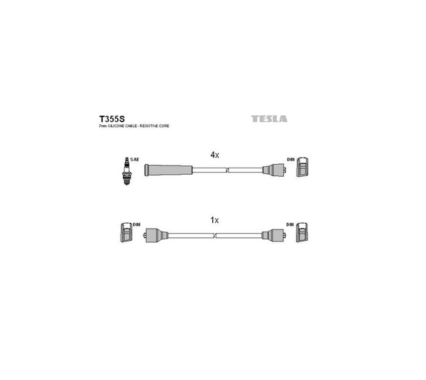 Провода высоковольтные Tesla T355S - Tesla Blatna арт. T355S - купить ...