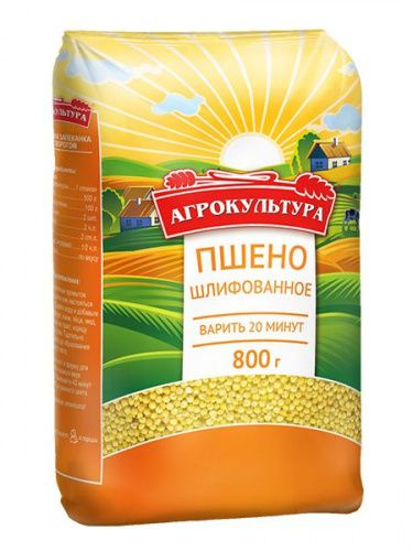 Агрокультура Крупа Пшено шлифованное 800гр - купить с доставкой по ...
