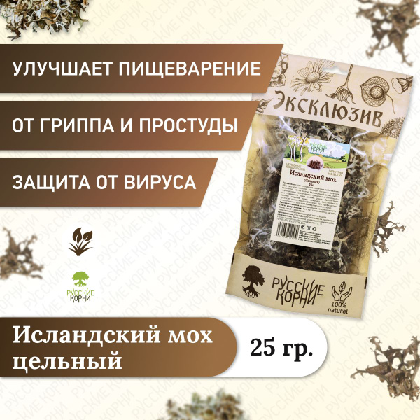 Травяной Сбор Исландский Мох (Цетрария) от Кашля, 25 г - "Русские Корни ...