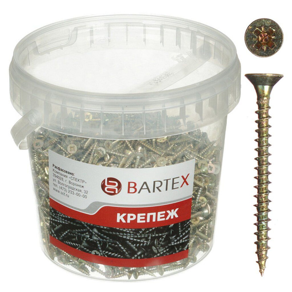 Bartex, Саморез универсальный, диаметр 5х40 мм, 250 шт, оцинкованный купить на OZON по низкой ...