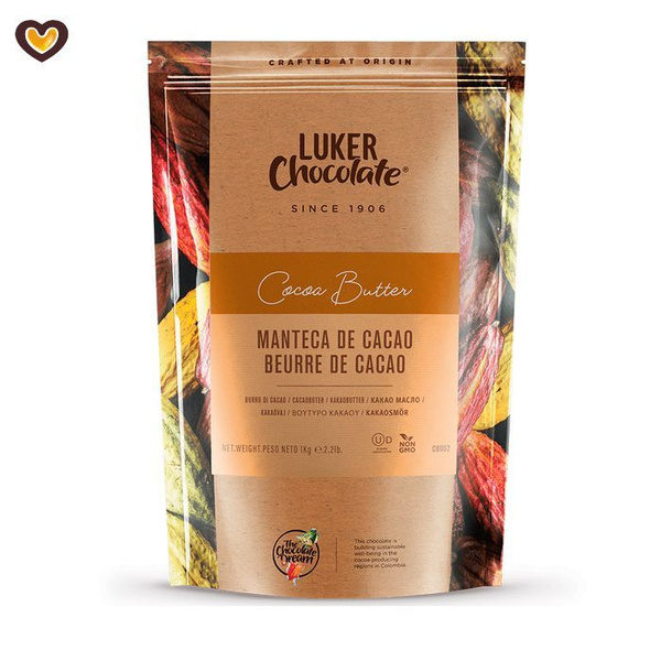 Какао-масло натуральное, Fino-de-Aroma, Casa LUKER, каллеты, пак 1 кг ...