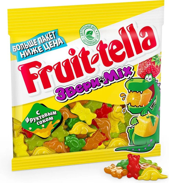 Fruittella мармелад жевательный Звери MIX, 15 шт по 150 г - купить с доставкой по выгодным ценам ...