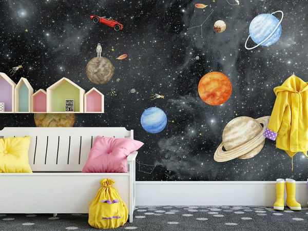 Фотообои на стену бесшовные Космическая одиссея подростку В275 см х Ш311 см; Master Fresok ...