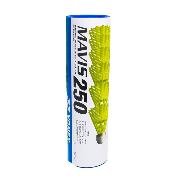 Воланы для бадминтона Yonex Mavis 250 x6, Yellow, Средний - купить с ...