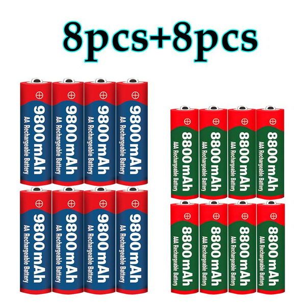 2023 Новый 1.5V AA 9800mAh + 1.5V AAA 8800mAh Щелочная батарея для ...