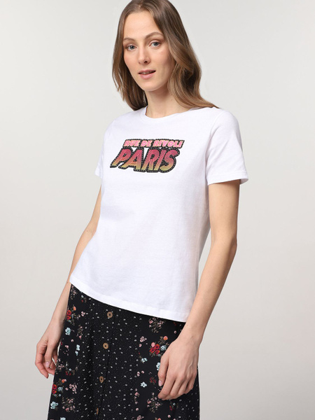 Футболка OVS, размер 44, 46, цвет белый, 100% хлопок - купить по выгодной цене в интернет ...