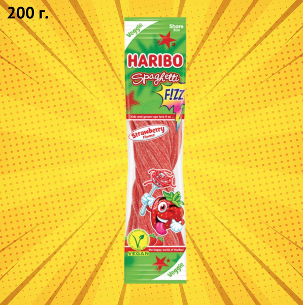 Haribo Spaghetti Strawberry / Харибо клубника жевательный мармелад со ...