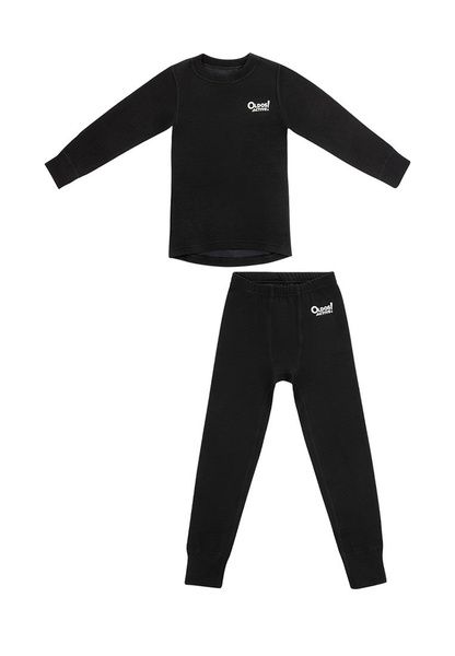 Комплект термобелья Мальчики OLDOS, размер 122 Зима Полиакрилонитрил, Шерсть черный Повседневный ...