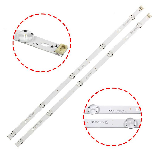 Подсветка для телевизора 32LH51 HD s (комплект, 2 шт) LG 32LN541U ...