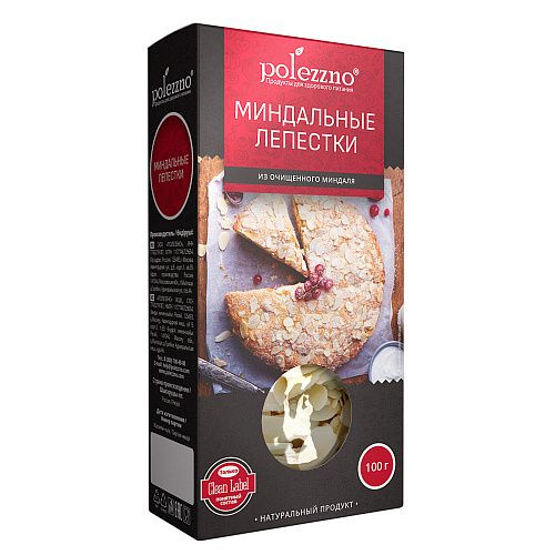 Миндальные лепестки Polezzno, 100 г - купить с доставкой по выгодным ...