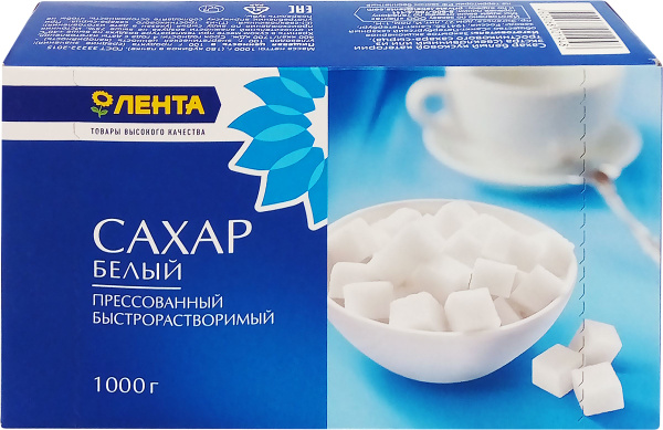Лента Сахар Белый Кусковой 1000г. 1шт. купить на OZON по низкой цене ...