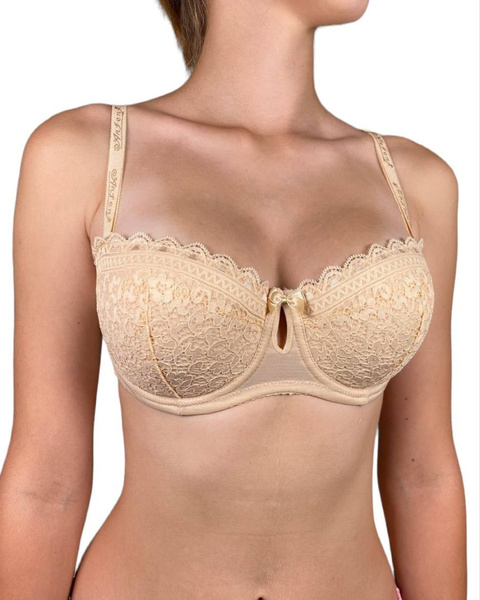 Бюстгальтер Женский Anfen, размер 100D бежевый Китай Крючки купить c доставкой на OZON по низкой ...
