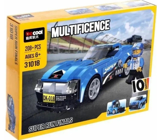 Конструктор Decool "Гоночная машинка" 10 в 1 (208 деталей) - купить с доставкой по выгодным ...