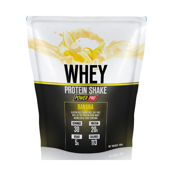 Протеин Whey Protein Shake Power Pro, 900 г, вкус: банан - купить с ...