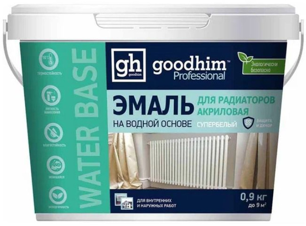 GOODHIM Эмаль Термостойкая, Гладкая, до 150°, Акриловая дисперсия ...
