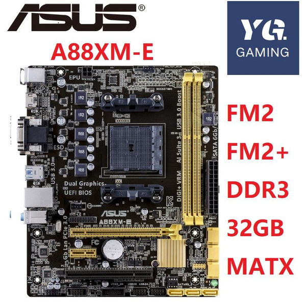 Asus A88XM-E Desktop Motherboard AMD A88X Socket FM2/FM2+ DDR3 32GB used motherboard Материнская ...