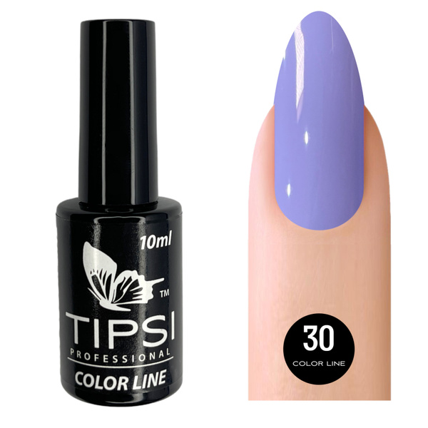 TIPSI PROF ::: 10 мл. Сиреневый гель лак для ногтей №30, однослойный ...