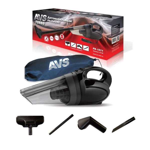 Пылесос автомобильный AVS PA-1011 (4 насадки, технология Циклон - Pro-cyclone system) 43148 ...