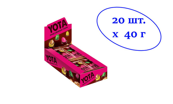 Характеристики Драже Yota, арахис в молочно-шоколадной и сахарной глазури, 40 г подробное ...