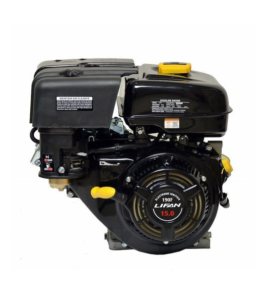 Оснастка для садовой техники Двигатель LIFAN 190F, 15 л.с. выходной вал 25 мм, ручной старт с ...