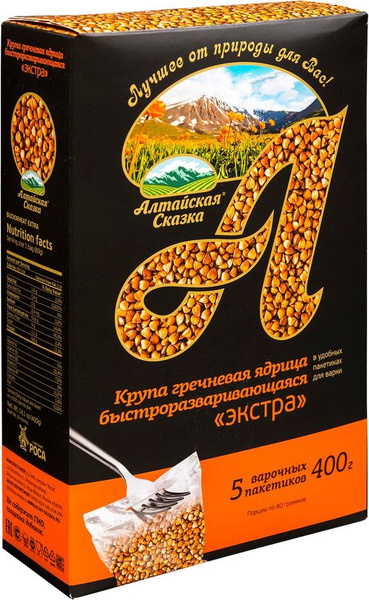 Крупа Алтайская Сказка Гречневая Экстра 400г - купить с доставкой по ...