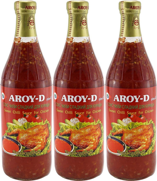 Соус Aroy-D сладкий чили для курицы, комплект: 3 упаковки по 920 г купить на OZON по низкой цене ...